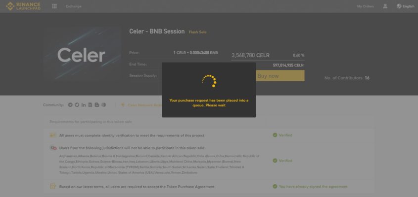 Rompiendo: Celer rompió el registro del Launchpad de Binance cuando los usuarios de 39K ...